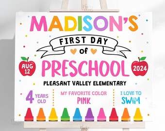 Back to School Sign First Day of School Sign Printable First Day of 4th ...