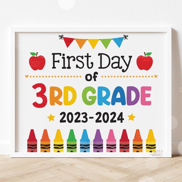 3rd Grade Sign - Etsy