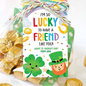 Editable St. Patricks Day Gift Tags I'm so Lucky to Have A Friend Like ...