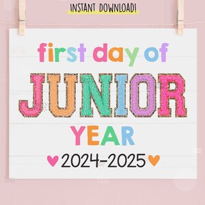 Back to School Sign First Day of School Signs Printable First Day of ...