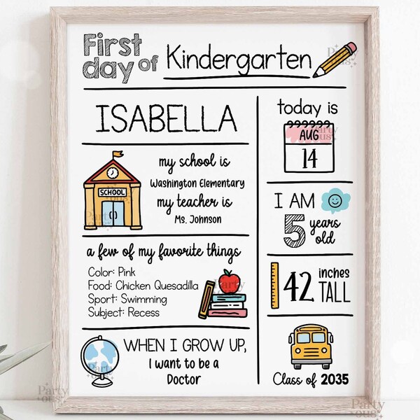 First Day of School Handprint Craft, Back to School Printable, School ...