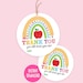 Teacher Appreciation Week Gift Tags Thank You Teacher Rainbow Tag ...
