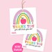 Teacher Appreciation Week Gift Tags Thank You Teacher Rainbow Tag ...
