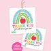 Teacher Appreciation Week Gift Tags Thank You Teacher Rainbow Tag ...