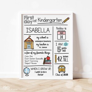 Editable Back to School Sign First Day of School Sign Printable ...
