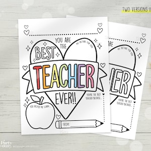 Teacher Appreciation Week Printable Teacher Appreciation Gift Thank You ...
