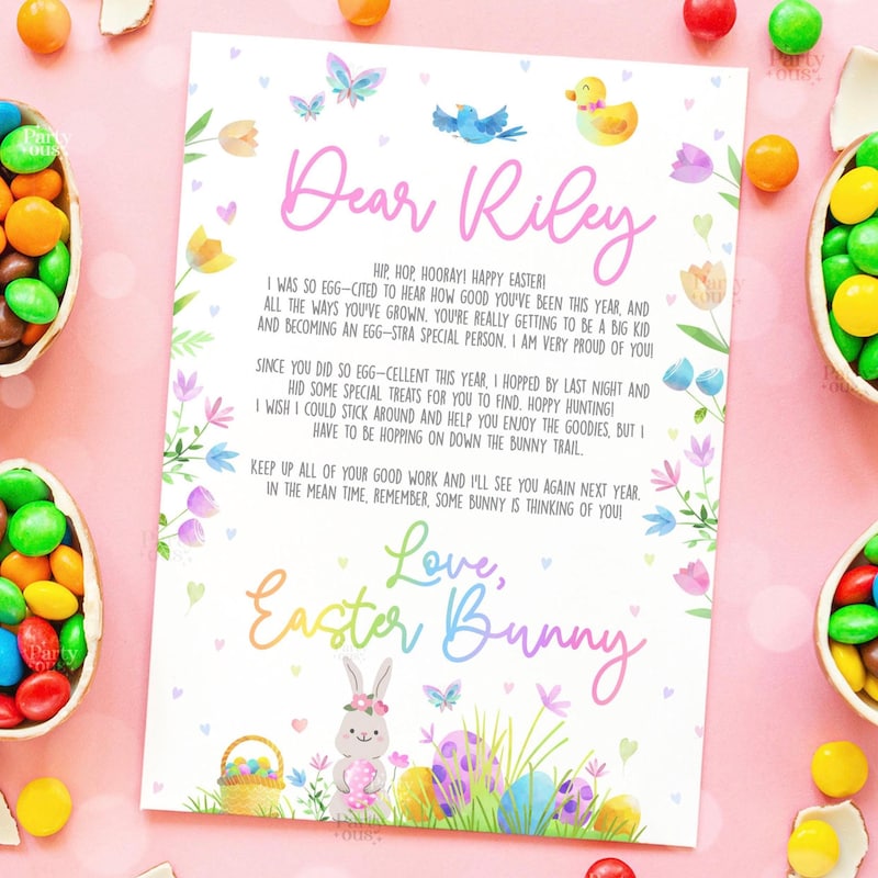 Easter Bunny Letter - Etsy