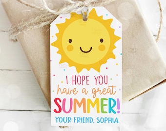 Editable Last Day of School Tag End of Year Friends Gift Tags Great ...