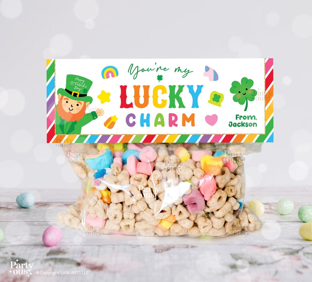 Editable St. Patrick's Day Bag Toppers You Are My Lucky Charm ...