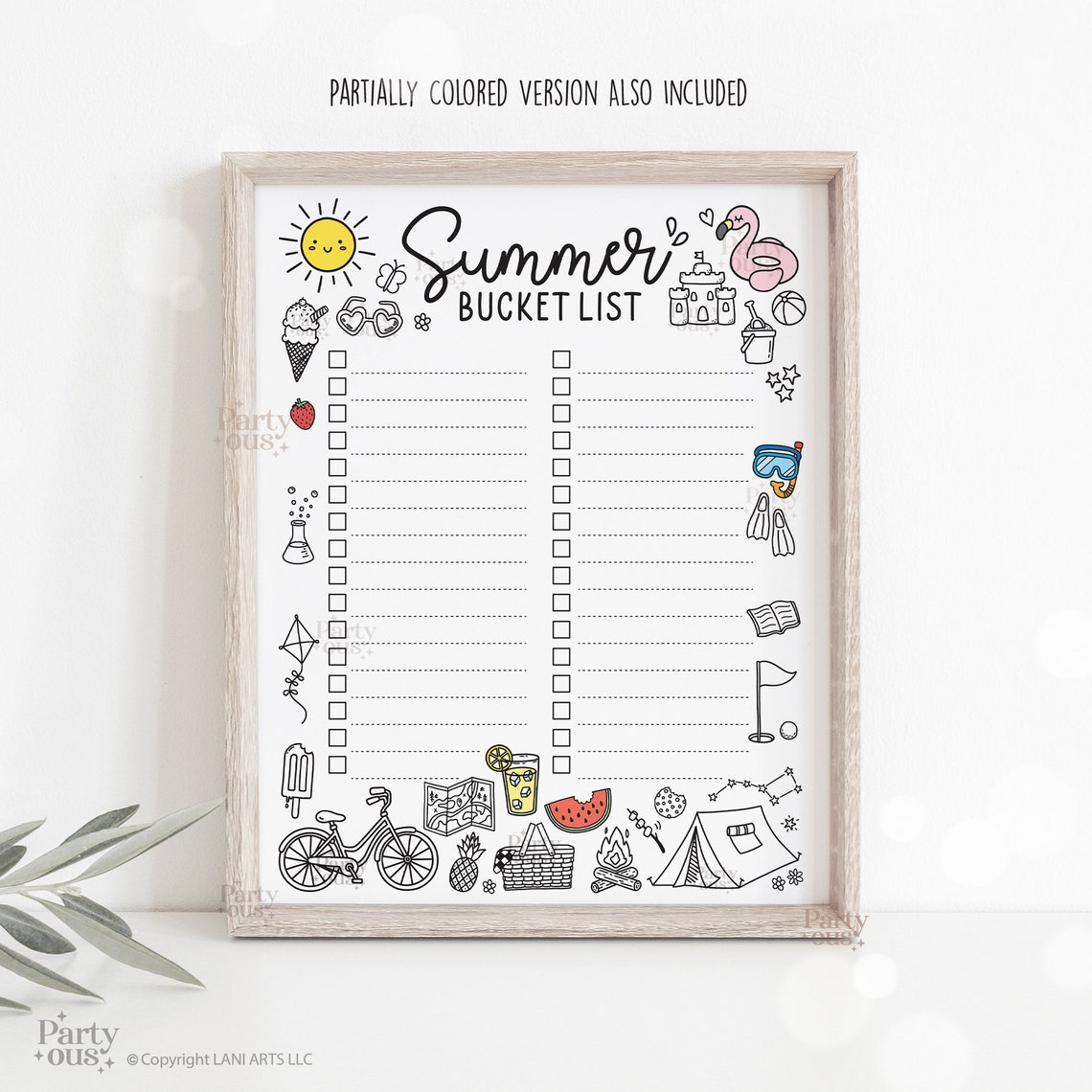 Summer Bucket List Printables Kids Summer Fun Family Planner Checklist ...