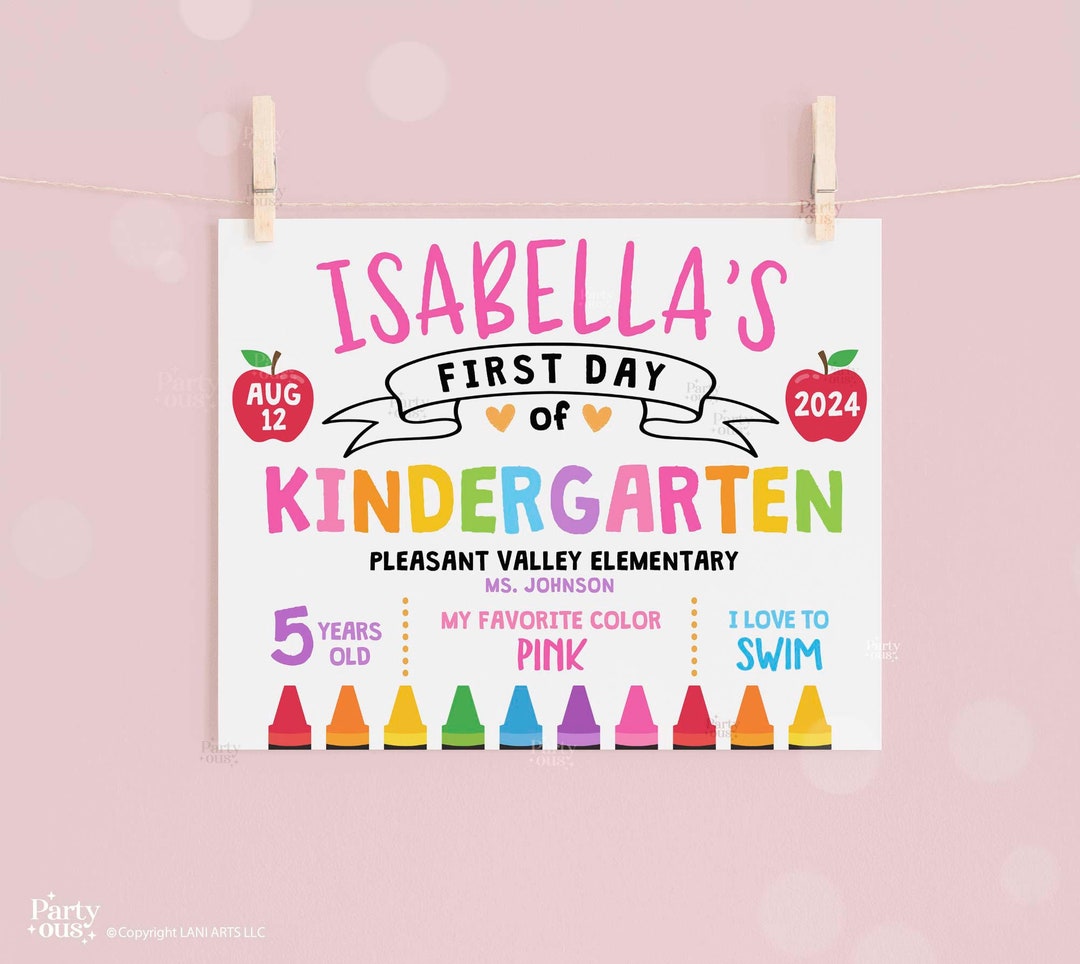 Editable Back to School Sign First Day of School Sign Printable ...