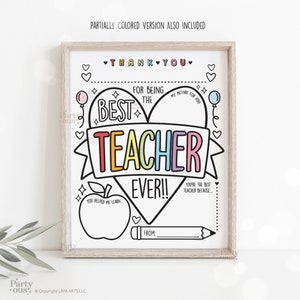 Teacher Appreciation Printable Teacher Appreciation Week Gift Thank You ...