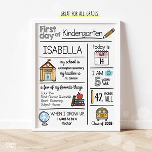 Editable Back to School Sign First Day of School Sign Printable ...