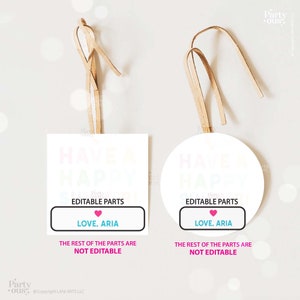 Editable Last Day of School Tag Thank You End of Year Teacher Gift Tags ...