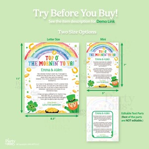 Editable Leprechaun Letter Kids St Patricks Day Leprechaun Trap St ...