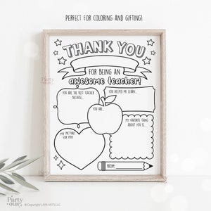 Teacher Appreciation Printable Teacher Appreciation Week Gift Thank You ...