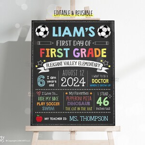 Editable Back to School Sign First Day Last Day of School Signs ...