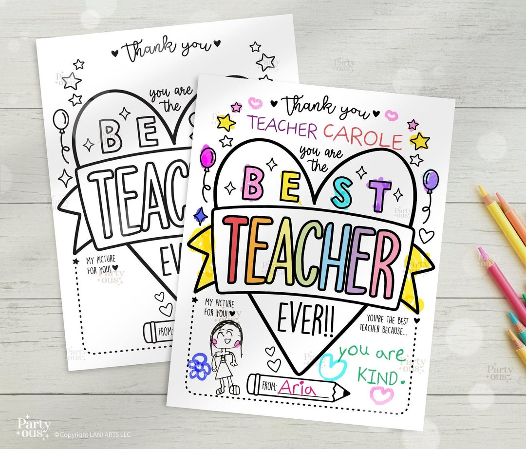 Teacher Appreciation Printable Teacher Appreciation Week Gift Thank You ...