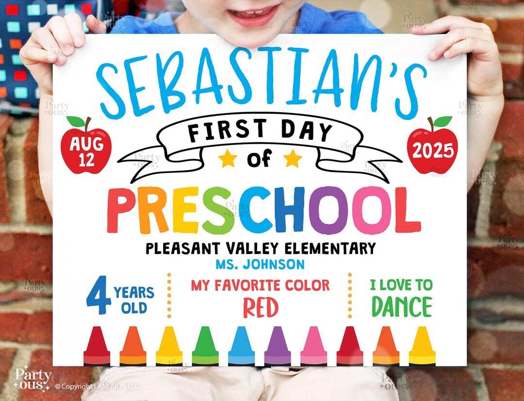 Editable Back to School Sign First Day of School Sign Printable ...