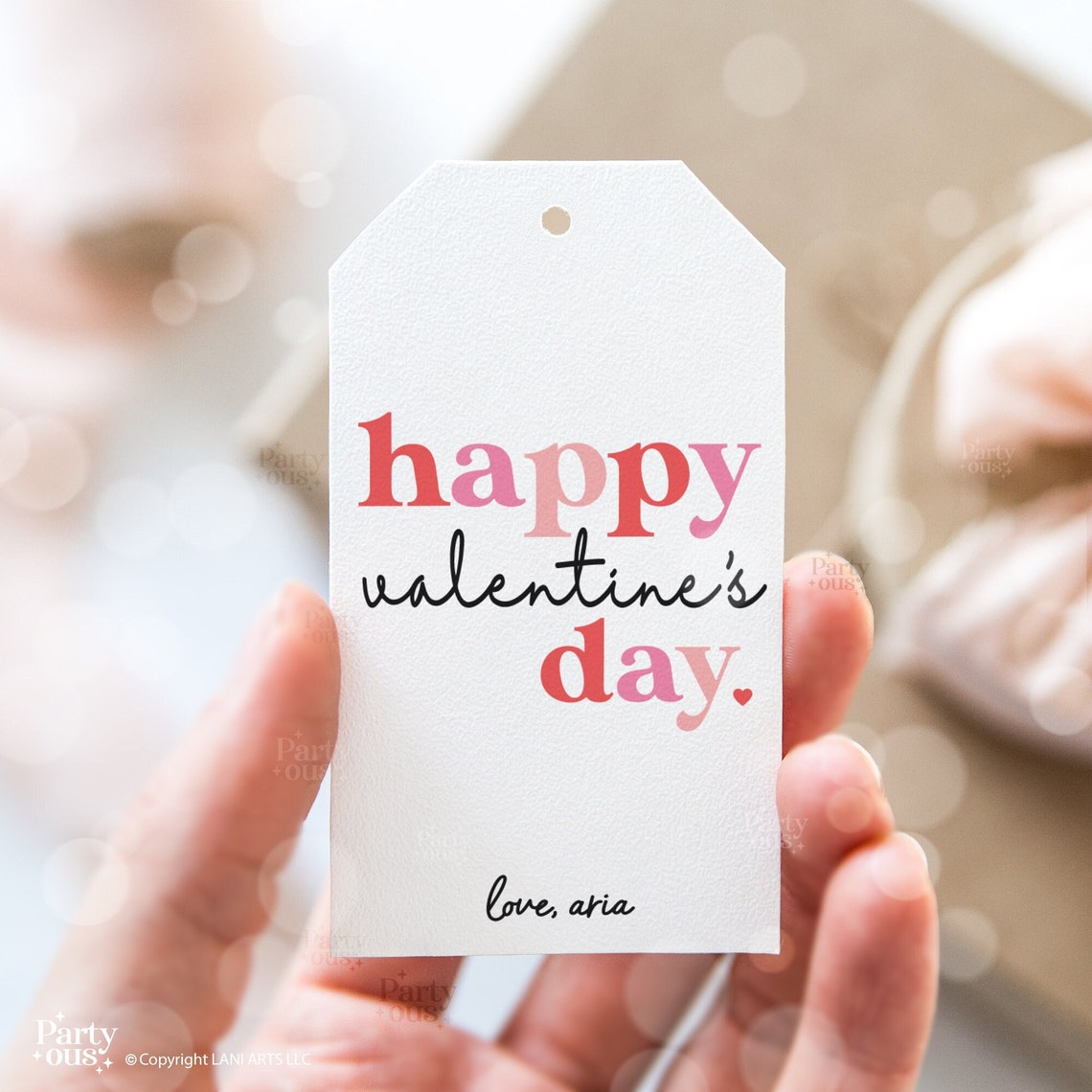 Editable Valentines Day Gift Tag Happy Valentine Tags Class Kids ...