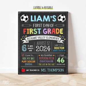 Editable Back to School Sign First Day Last Day of School Signs ...