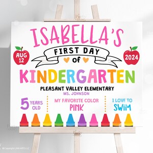 Editable Back to School Sign First Day of School Sign Printable ...