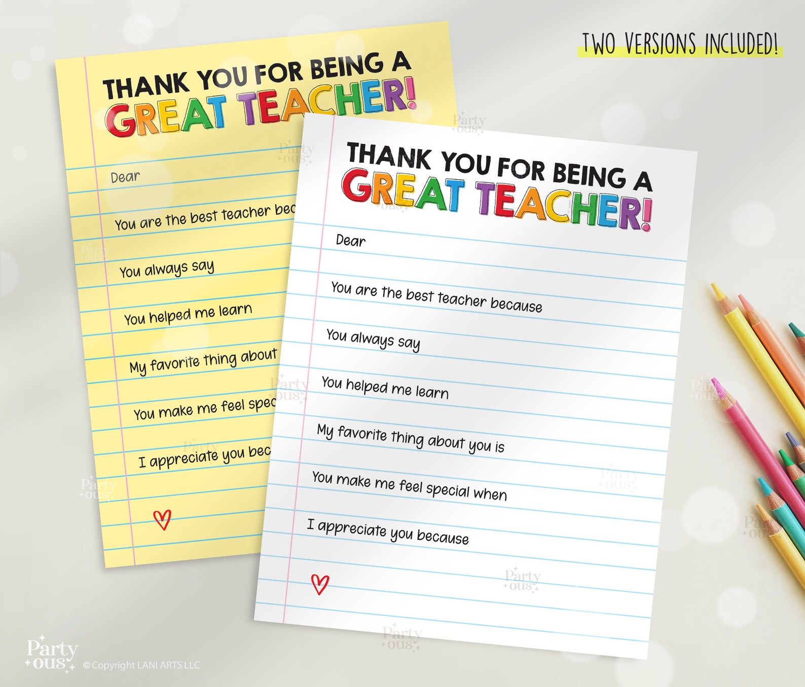 Teacher Appreciation Week Printable Teacher Appreciation Gift Thank You ...
