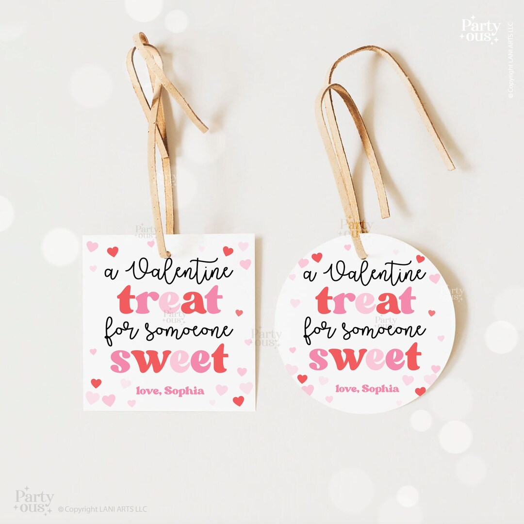 Editable Valentines Day Gift Tag Happy Valentine Gifts Tags Class ...