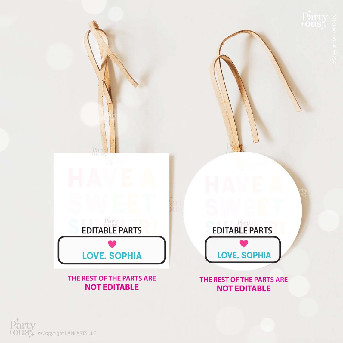 Editable Last Day of School Tag Sweet Summer End of Year Teacher Gift ...