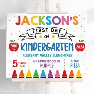 Editable Back to School Sign First Day of School Sign Printable ...