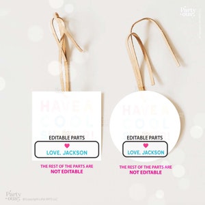 Editable Last Day of School Tag Cool Summer End of Year Teacher Gift ...