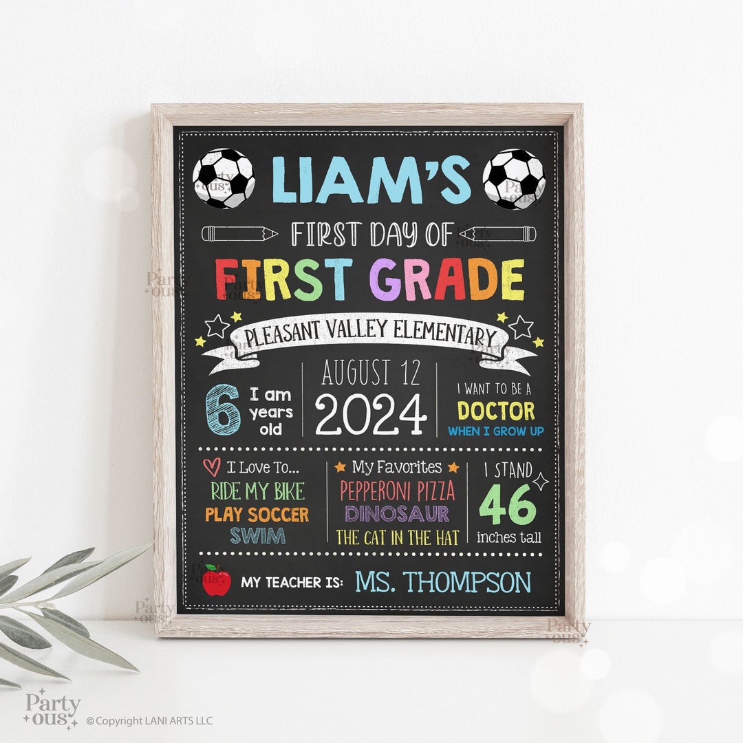 Editable Back to School Sign First Day Last Day of School Signs ...