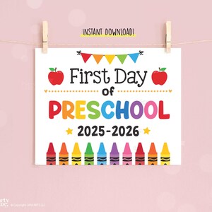 Back to School Sign First Day of School Sign Printable First Day of ...