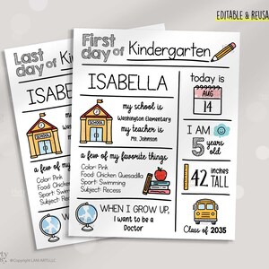 Editable Back to School Sign First Day of School Sign Printable ...