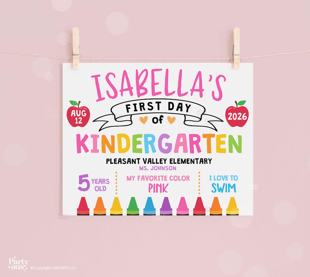 Editable Back to School Sign Printable First Day of School Sign ...