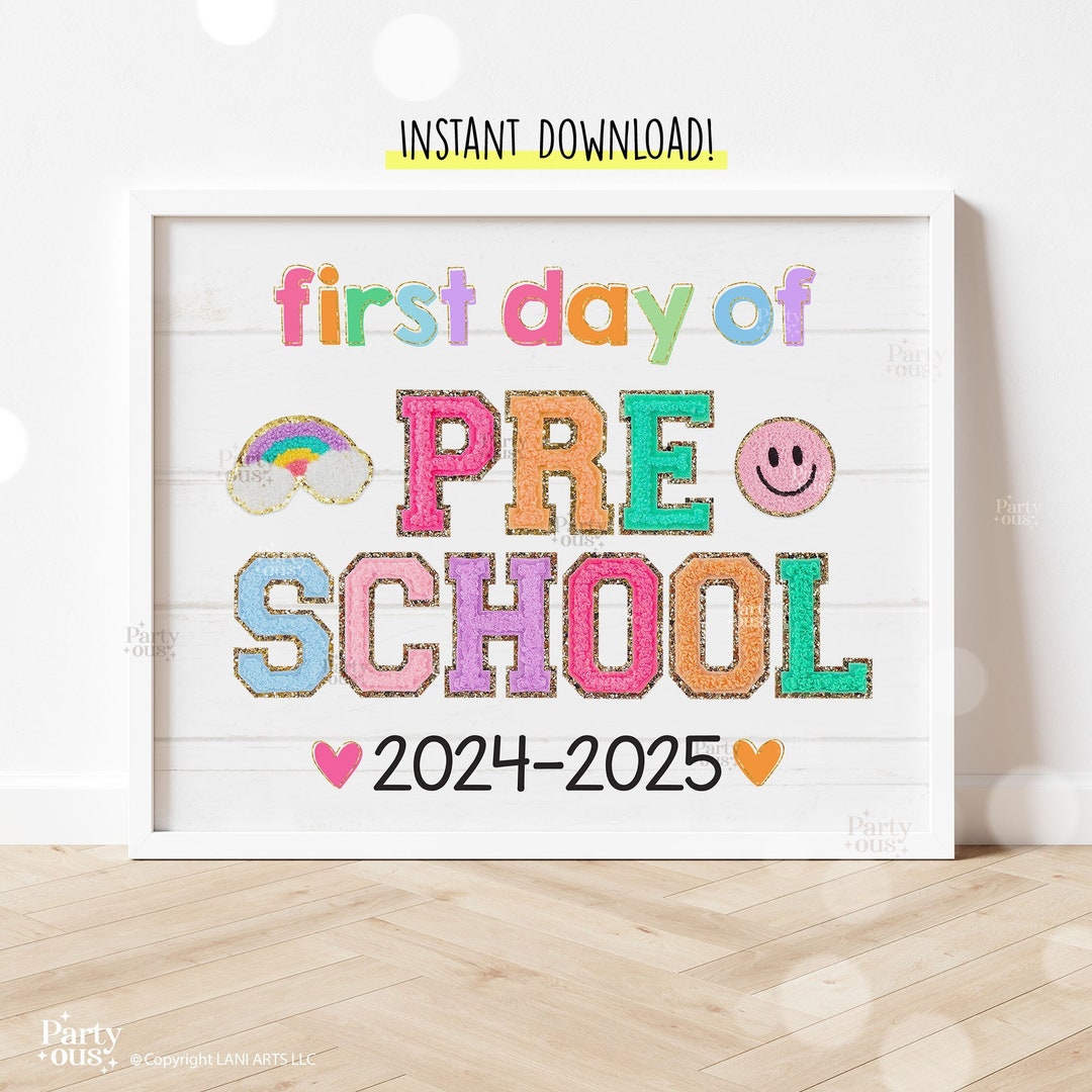 Back to School Sign First Day of School Printable First Day of ...