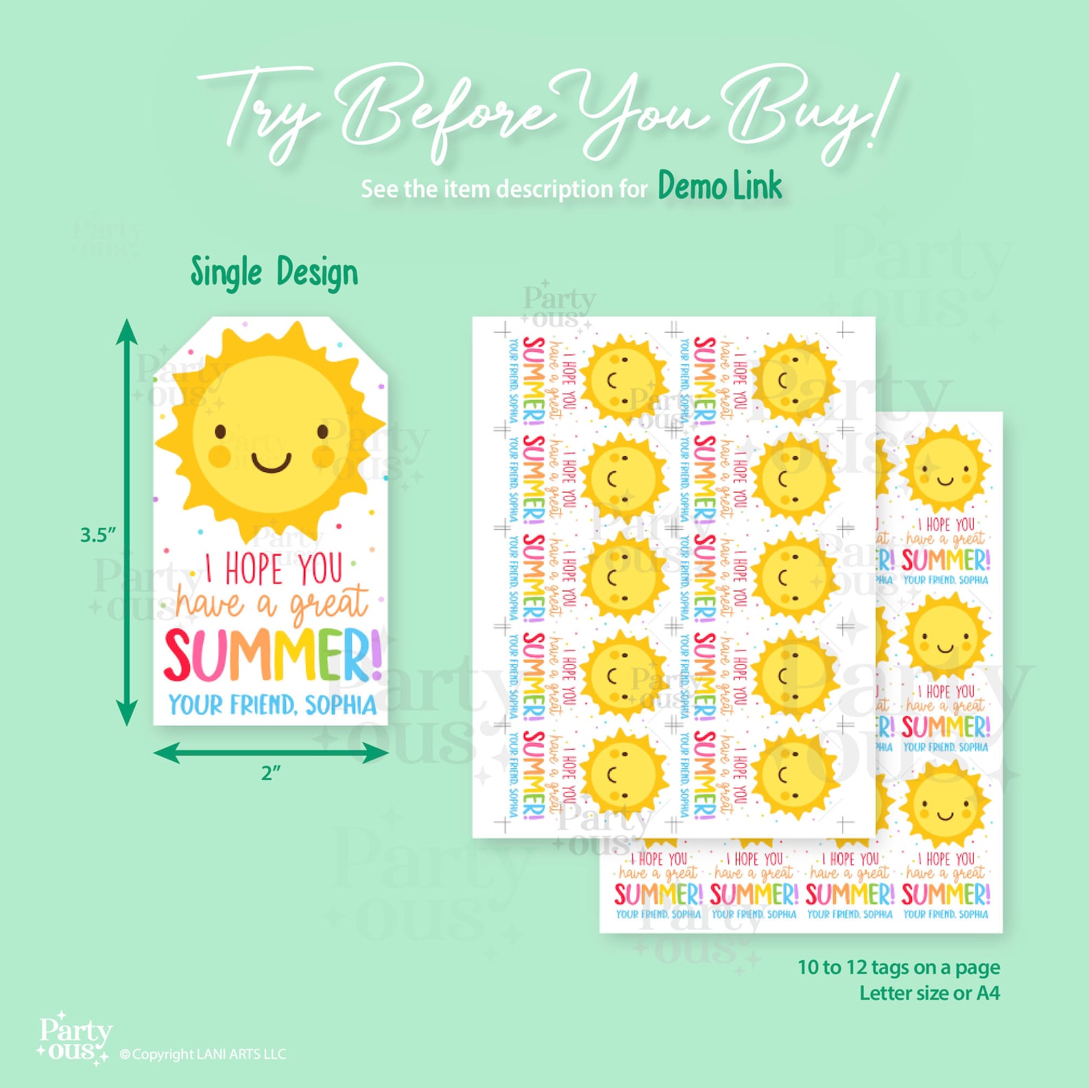Editable Last Day of School Tag End of Year Friends Gift Tags Great ...