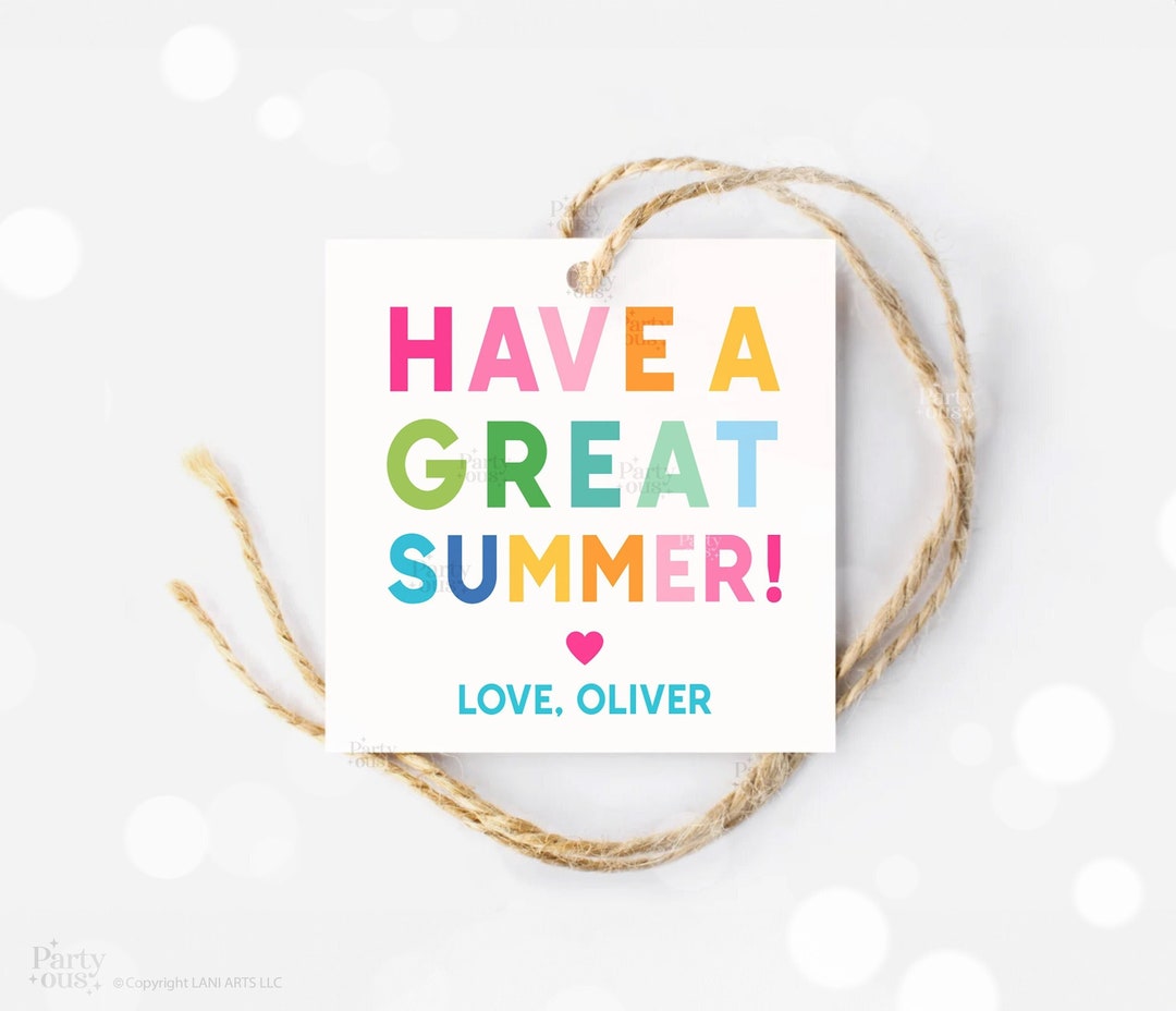 Editable Last Day of School Tag Thank You End of Year Teacher Gift Tags ...