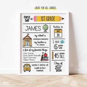 Editable Back to School Sign First Day of School Sign Printable ...