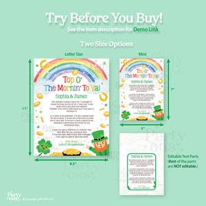 Editable Leprechaun Letter Kids St. Patrick's Day Leprechaun Trap Irish ...
