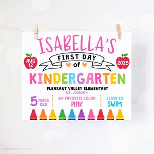 Editable Back to School Sign First Day of School Sign Printable ...