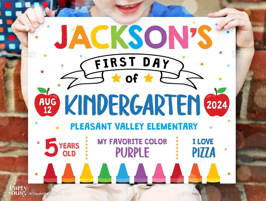 Editable Back to School Sign First Day of School Sign Printable ...