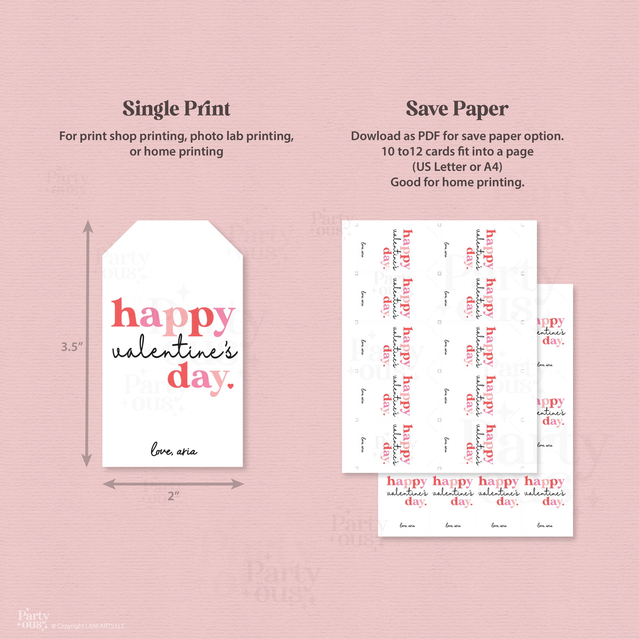 Editable Valentines Day Gift Tag Happy Valentine Tags Class Kids ...