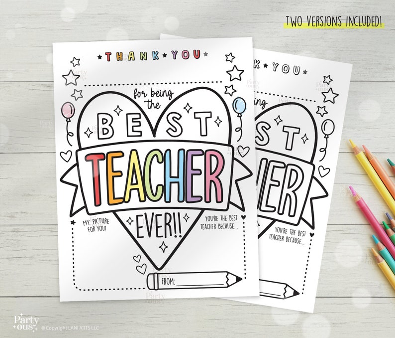 Teacher Appreciation Week Printable Teacher Appreciation Gift Thank You ...