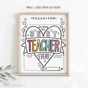 Teacher Appreciation Week Printable Teacher Appreciation Gift Thank You ...