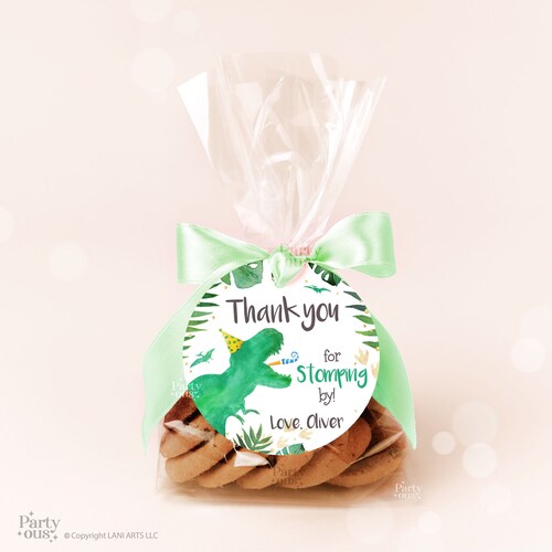 Editable Dinosaur Birthday Favor Tags Dino Party Gift Tags - Etsy