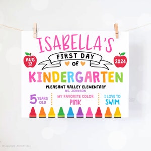 Editable Back to School Sign First Day of School Sign Printable ...