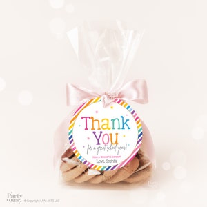 Editable Last Day of School Tags Thank You End of Year Teacher Gift Tag ...