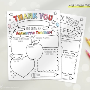 Teacher Appreciation Week Printable Teacher Appreciation Gift Thank You ...