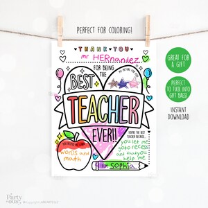 Teacher Appreciation Printable Teacher Appreciation Week Gift Thank You ...
